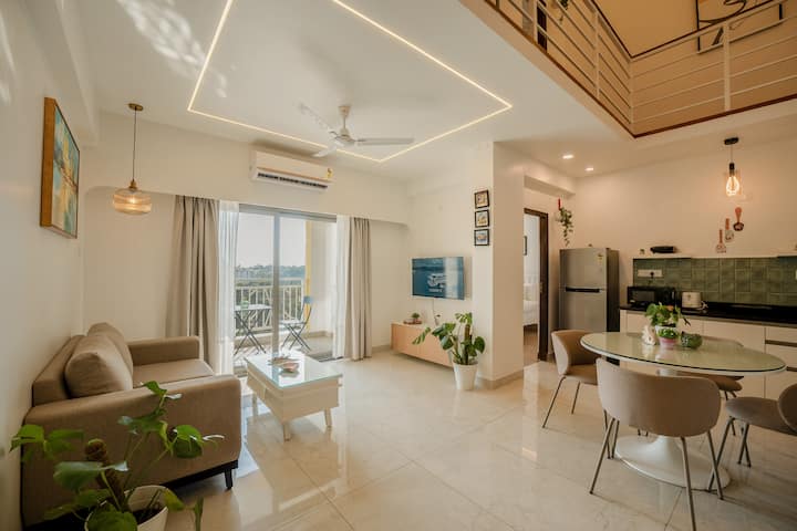 Premium 2bhk Duplex Candolim | Pool & Gym | Adg T7 - India