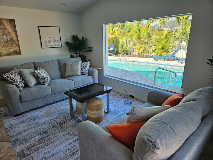 Peaceful Beachside, Family Home W/ Heated Pool! - Melbourne Beach, FL