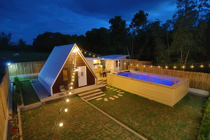 Pet-friendly A-frame W/ Private Pool & Stargazing - Tuy