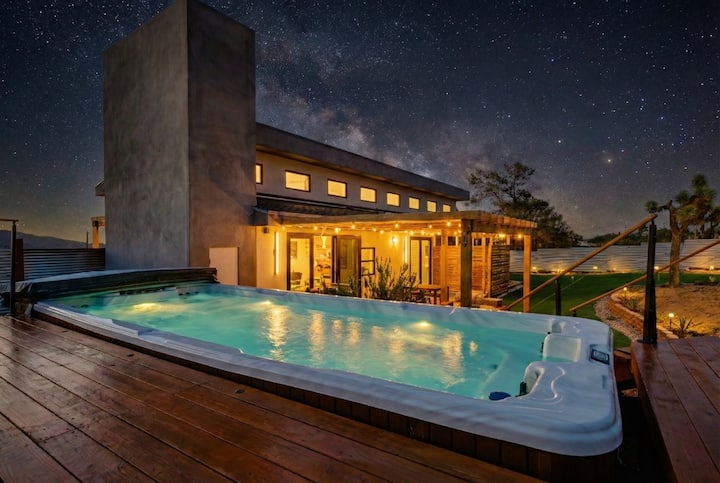 Zen Oasis W/ Swim Spa, Sauna, Golf, 7 Min To Jtnp - Joshua Tree, CA