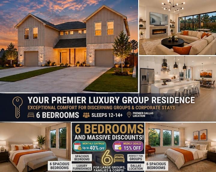 Beautiful 6 Bedroom Home Near Unt & Medical City - Denton, TX
