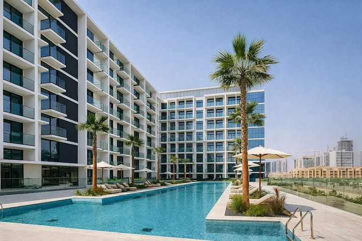 Stylish New 1br | Resort Pool, Balcony & Gym | Jvc - Dubai