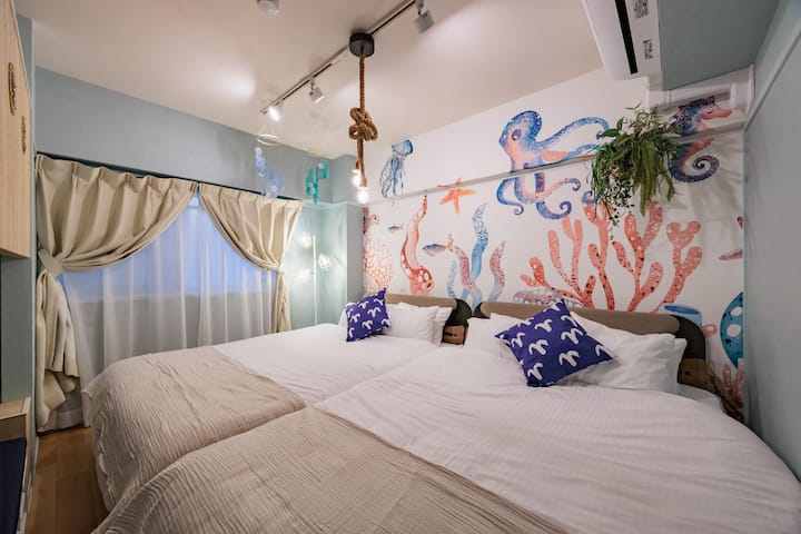 駅1分/水族館14分/50㎡/フルリノベーション/無料p/minato Marine Stay - Nagoya