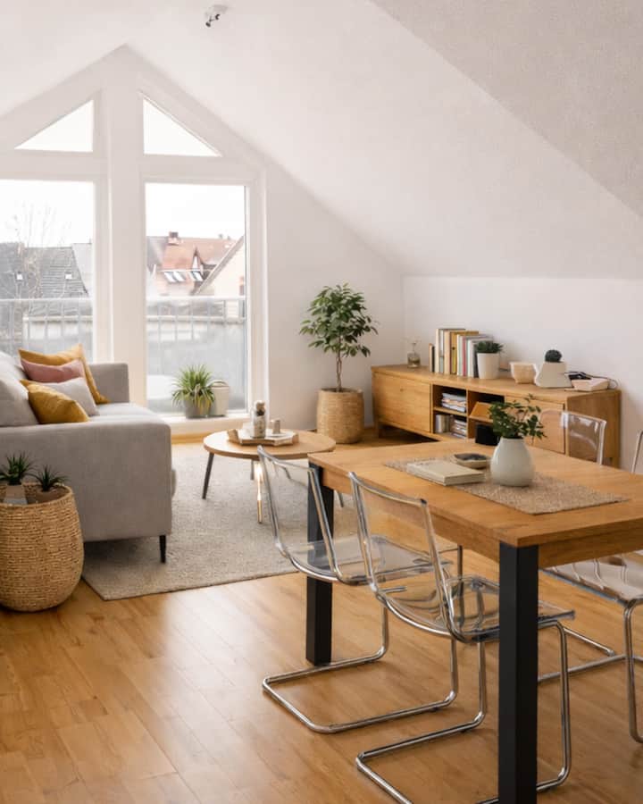 Lichtdurchflutetes, Vollmöbiliertes Dachgeschoss - Sachsenheim