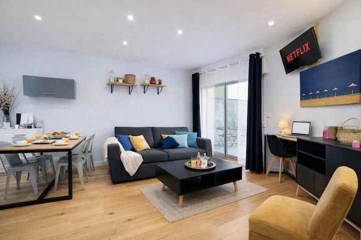 T2 Cosy à Vannes – Netflix & Patio Privé - Vannes