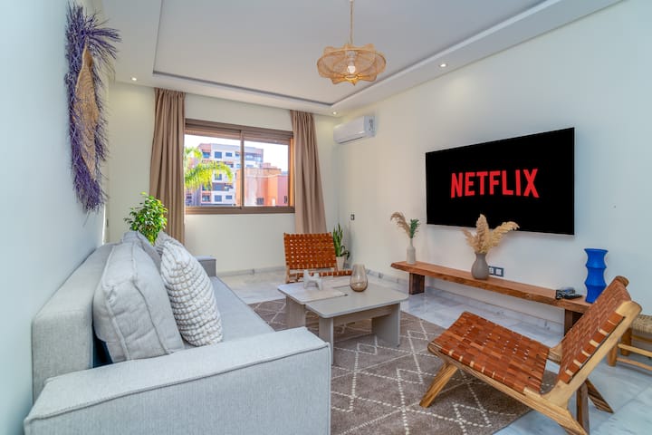 Appartement Chic | Clim • Balcon • Parking - 마라케시