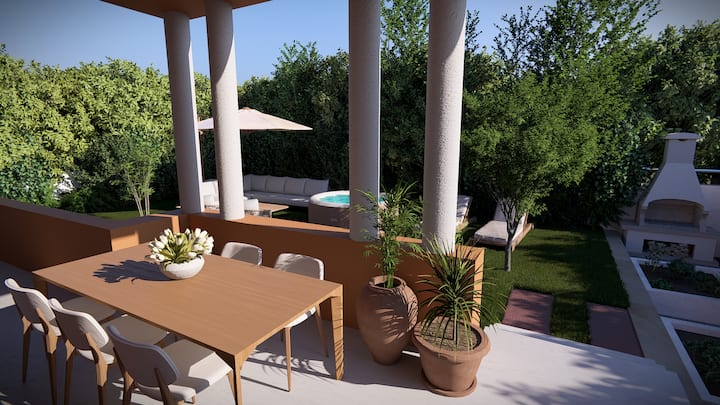 Luna Serene Garden Home & Private Jacuzzi - Gym - Bibinje