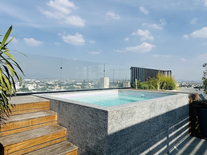 Beautiful Department Facing Midtown With Parking. - Guadalajara, Jalisco, Mexique