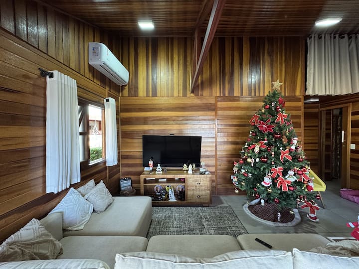 Chalé 110 - Casa Em Frente Ao Lago Em Condomínio - Atibaia