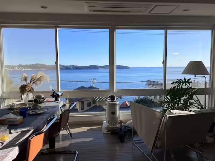 熱海・無二荘｜絶景オーシャンビュー・ピアノ・Bbq・エレベーター付き三階建て貸切宿 - Yugawara