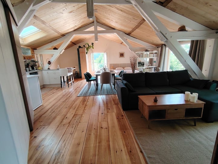 Loft De 62 M2 Vue Sur Les Pyrénées Au Calme. - Eugénie-les-Bains