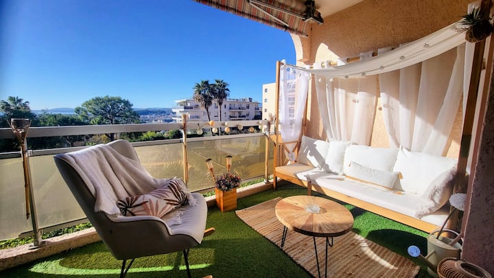 Wehost-"colline & Couchant"-4pers+bébé - Pkg/pisc. - Nizza