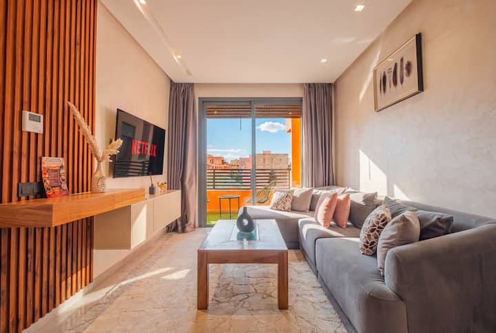 Family Apartment • Terrace • Parking • Netflix - Marrakech