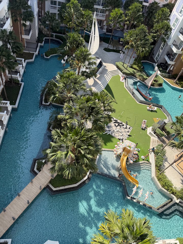 Full Pool View 1b1b Apt—300 M To Jomtien Beach - Jomtien