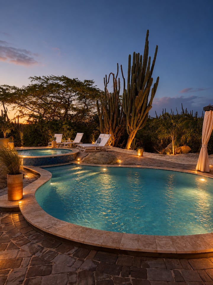 Tropical Lodge Peach | Poolarea | Free Vip Shuttle - Aruba