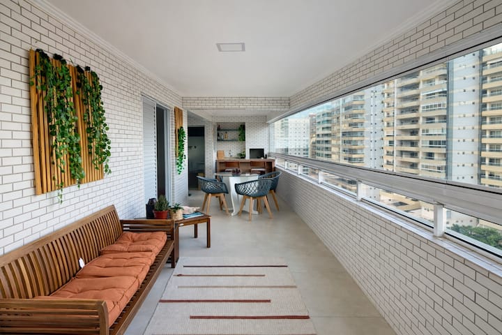 Lindíssimo - Vista Ao Mar Até 6 Pessoas C/ Garagem - Praia Grande