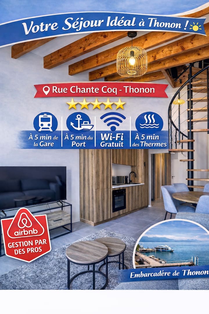 Duplex Design Avec Balcon – Hyper-centre Thonon - Thonon-les-Bains