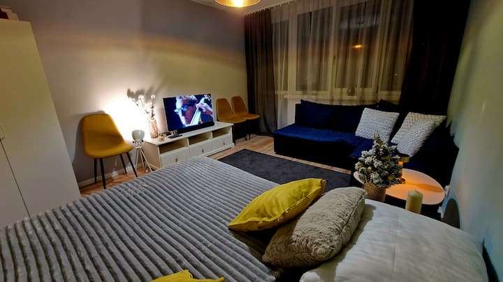Apartament Granatowy Chill - Łódź