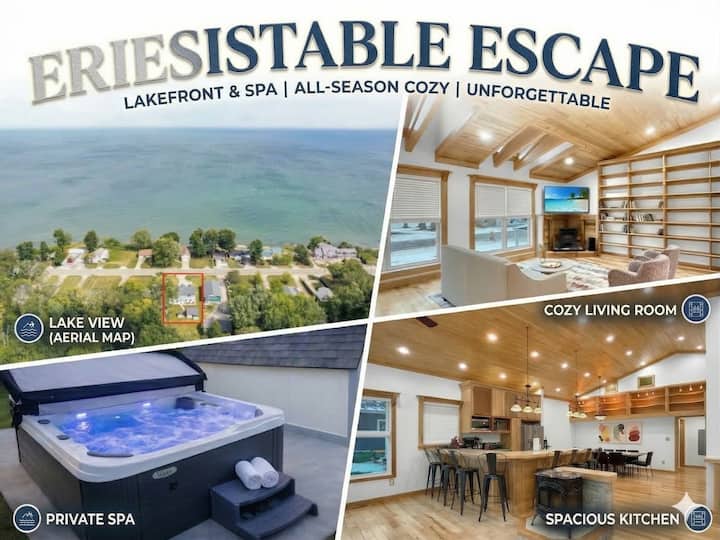 Eriesistable Escape | Lake Views + Hot Tub - Geneva, OH