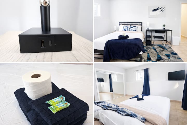 Large Bright Modern Room W/ Workspace & Tv - St. Catharines