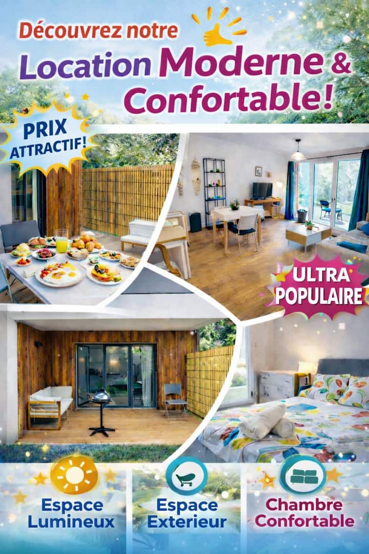 Cottage Moderne, Calme, Jardin & Parking - Biscarrosse