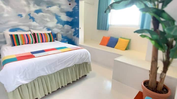 沐藍棧Oceanblueinn-聖塔莫妮卡海景雙人房 - 金山區