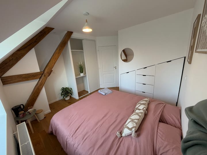 Chambre Charmante Avec Grand Lit - Cher