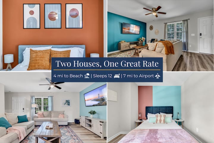 Group Friendly Spring Beach Retreat - 2 Units - Wilmington, NC