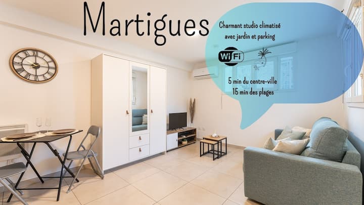 Charmant Studio Climatisé Avec Jardin Et Parking - Martigues