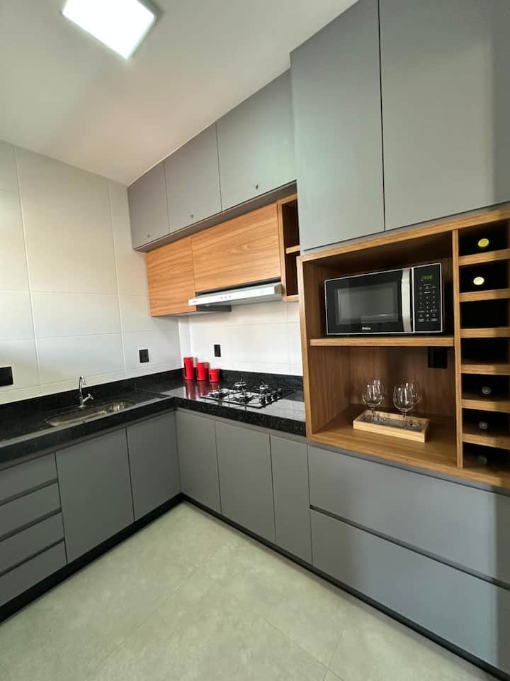 Apartamento Novo Mobiliado, Moderno E Aconchegante - Uberlândia