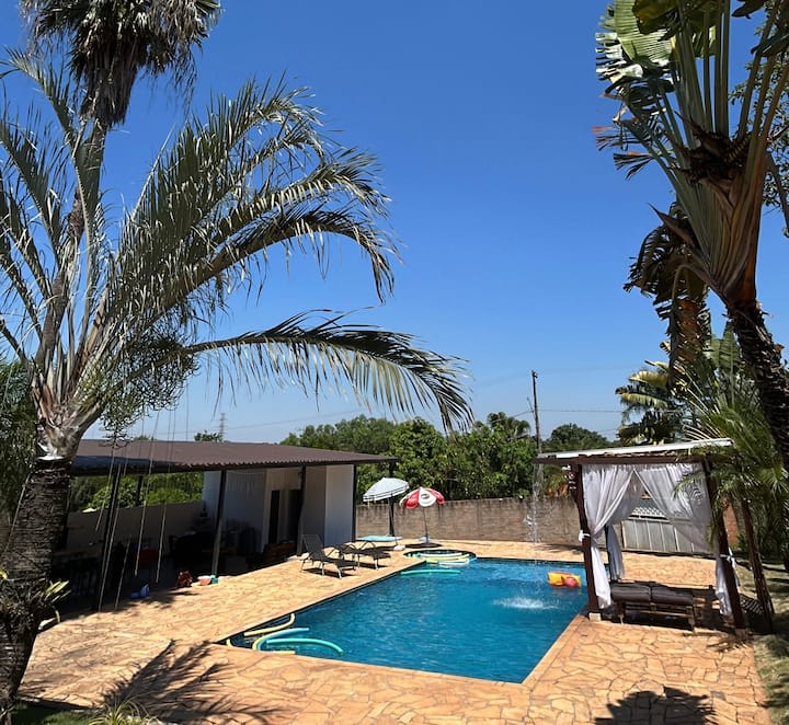 Chácara Com Piscina Churrasqueira E 2 Quartos - Americana