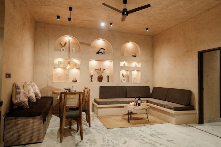 Casa-boho | 3bhk Mediterranean Stay With Jacuzzi - Jaipur