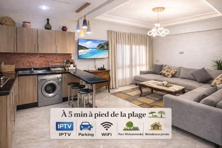 Le Central Park G 15 - Wifi - Parking - Plage - Mohammédia