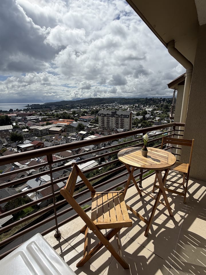 Vista Al Lago Y Volcán Villarrica • Depto Para 4. - Villarrica