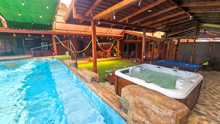 Arenal Log Home/ Pool, Hot Tup - La Fortuna
