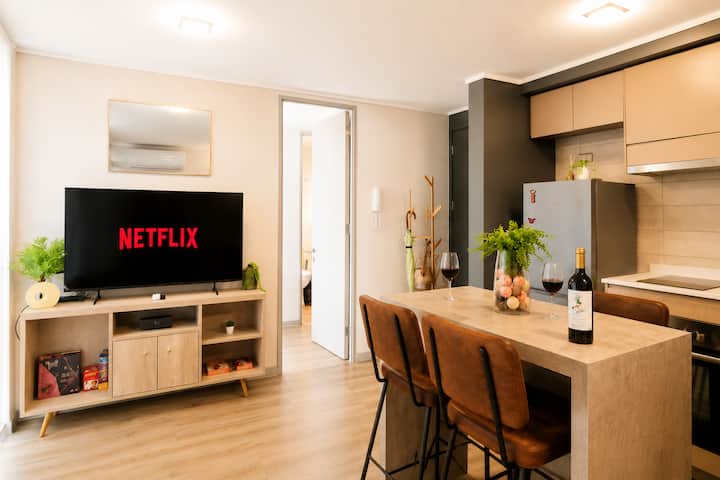 1 Min ÑUble Metro | Cozy | Parking | 800 Mbps Wifi - Santiago