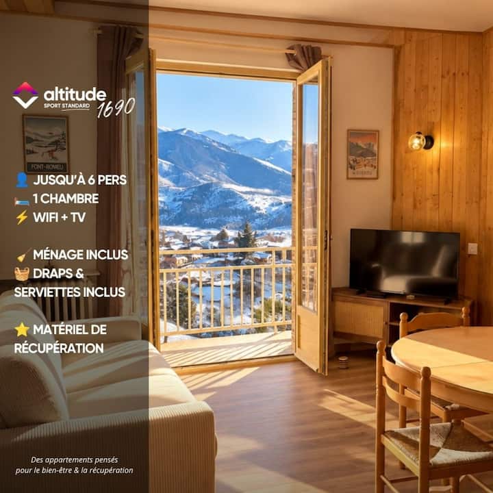 Altitude 1690 - Spacieux T2 Avec Balcon - Font-Romeu-Odeillo-Via