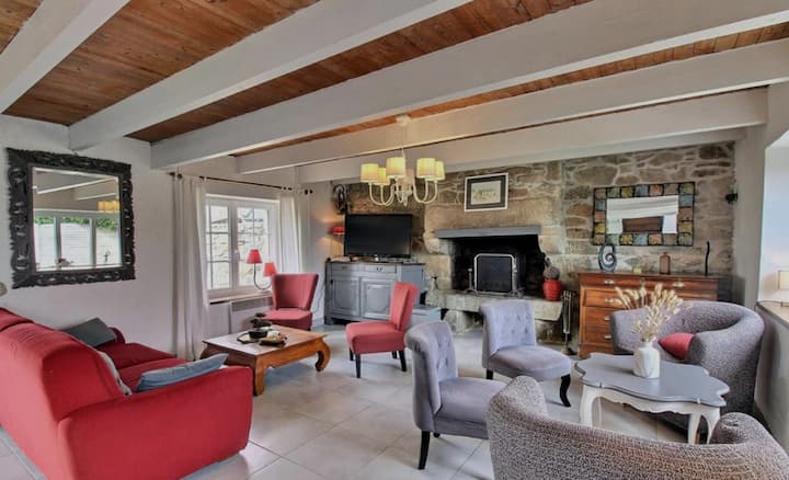 Longère ÎLe De Batz Bord Dune Mer Plage 8 Pers - Île de Batz