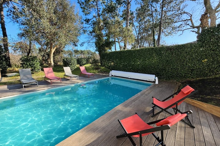 Villa Climatisée, Piscine Chauffée, Plage à Pied - Moliets-et-Maa