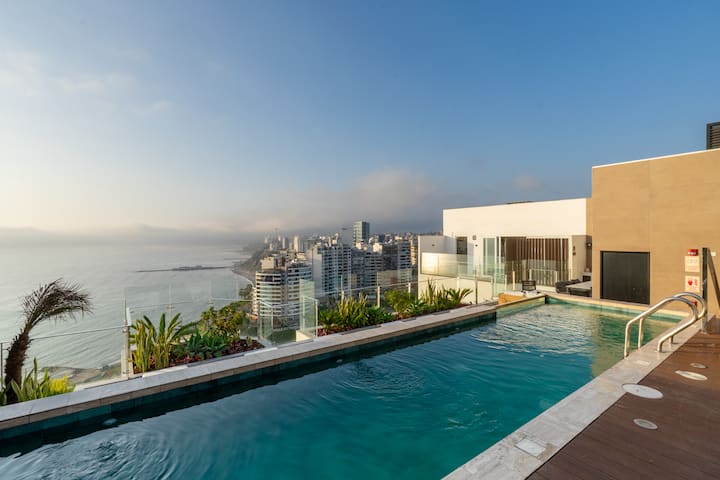 Vista Al Mar | Piscina | Gimnasio | Barbacoa |Wifi - Peru