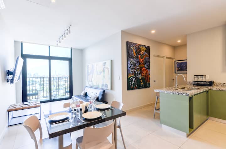 ¡A Pasos De Fundidora! Wifi + Cajón | 2br2br 6ppl - México