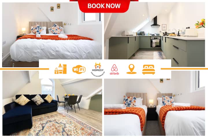 Newly Built Modern& Central Apartment-free Parking - Cardiff