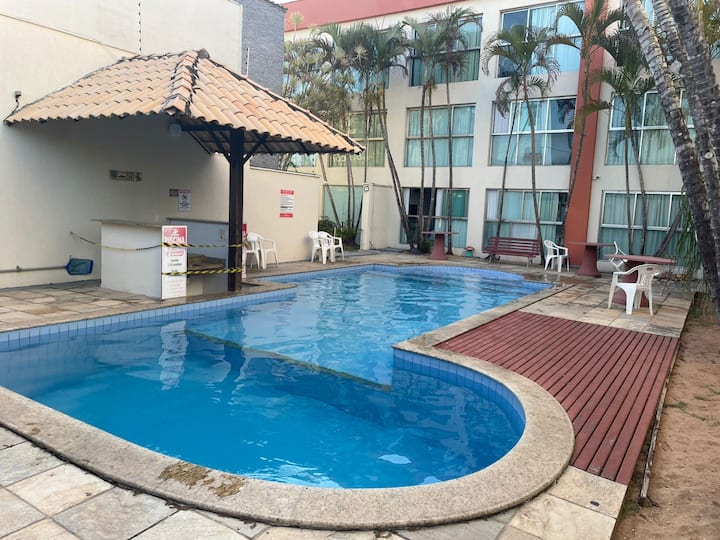 Flat Em Ponta Negra Com Piscina, Ar E Cozinha - Natal