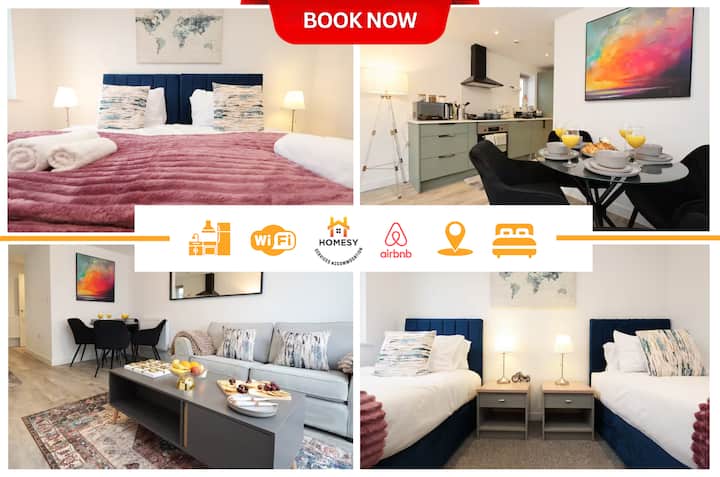 New Modern&central Apartment+terrace &Free Parking - Cardiff