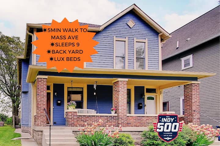 Steps To Mass Ave • Sleeps 9 • Free Parking - Indianapolis Motor Speedway