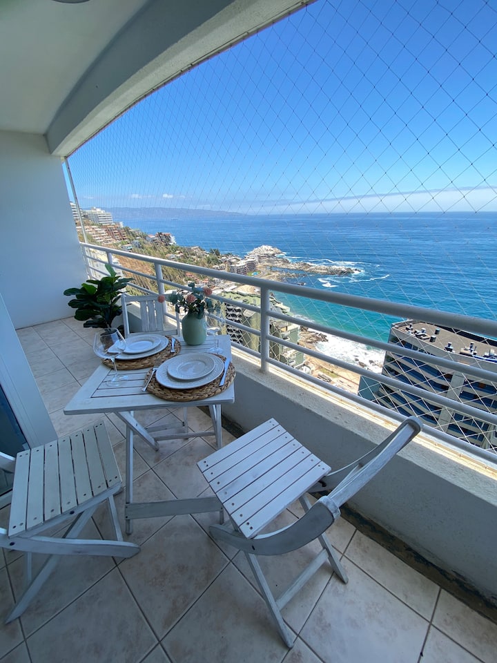 Increíble Vista A Playa Cochoa - Chile