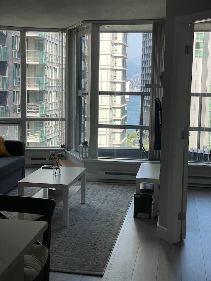 Coal Harbour 1br Apartment-parking-sleeps 4 - Vancouver