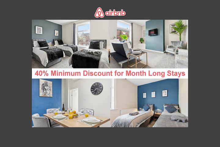 Long Stay 5bed Grtr Manchester Home | Monthly Disc - Bury