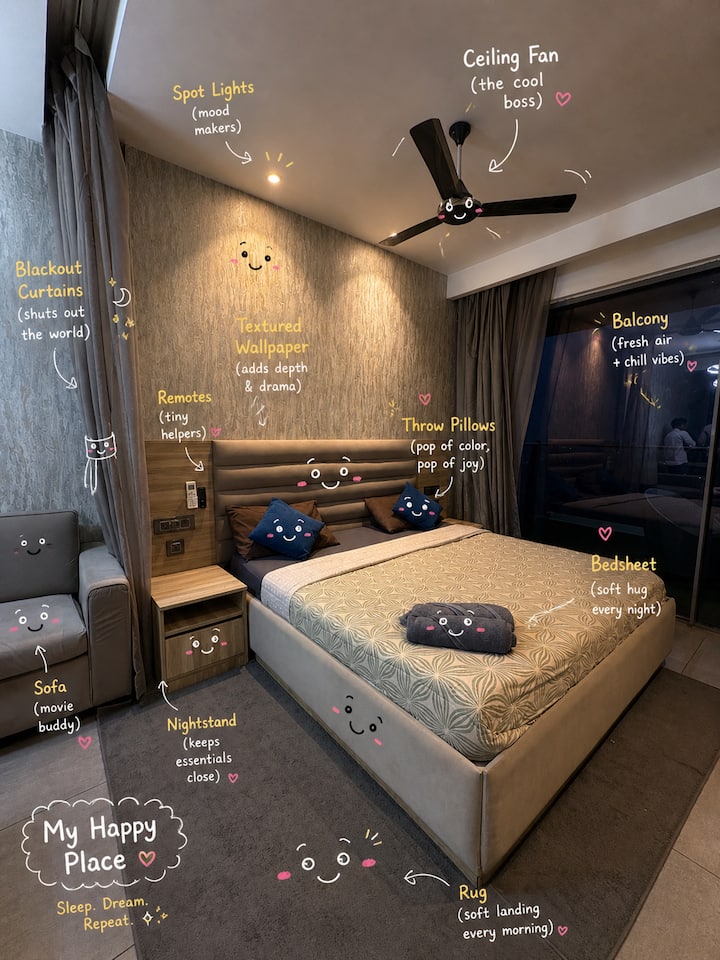 Crown Quarters • Lake View • Self Check-in • Wi-fi - Noida