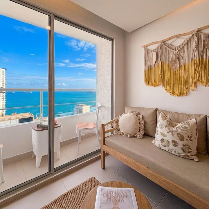 Ocean View 29th Floor | Cozy Design Apartment - Cartagena, Colombia
